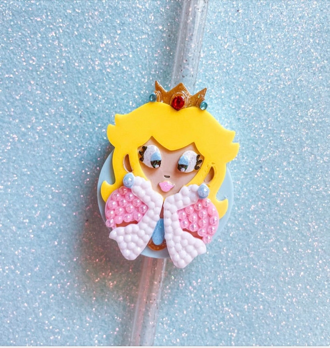 Peaches Straw Topper - Etsy