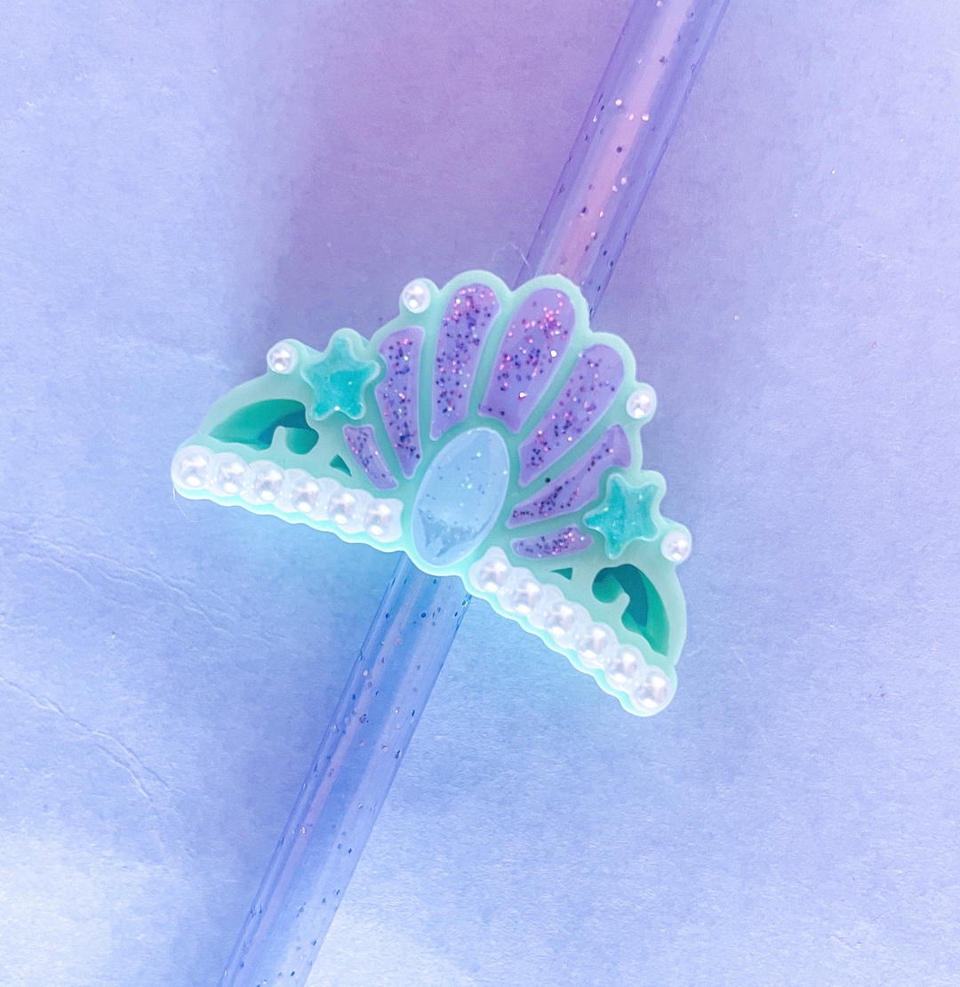 Mermaid Crown Straw Topper - Etsy