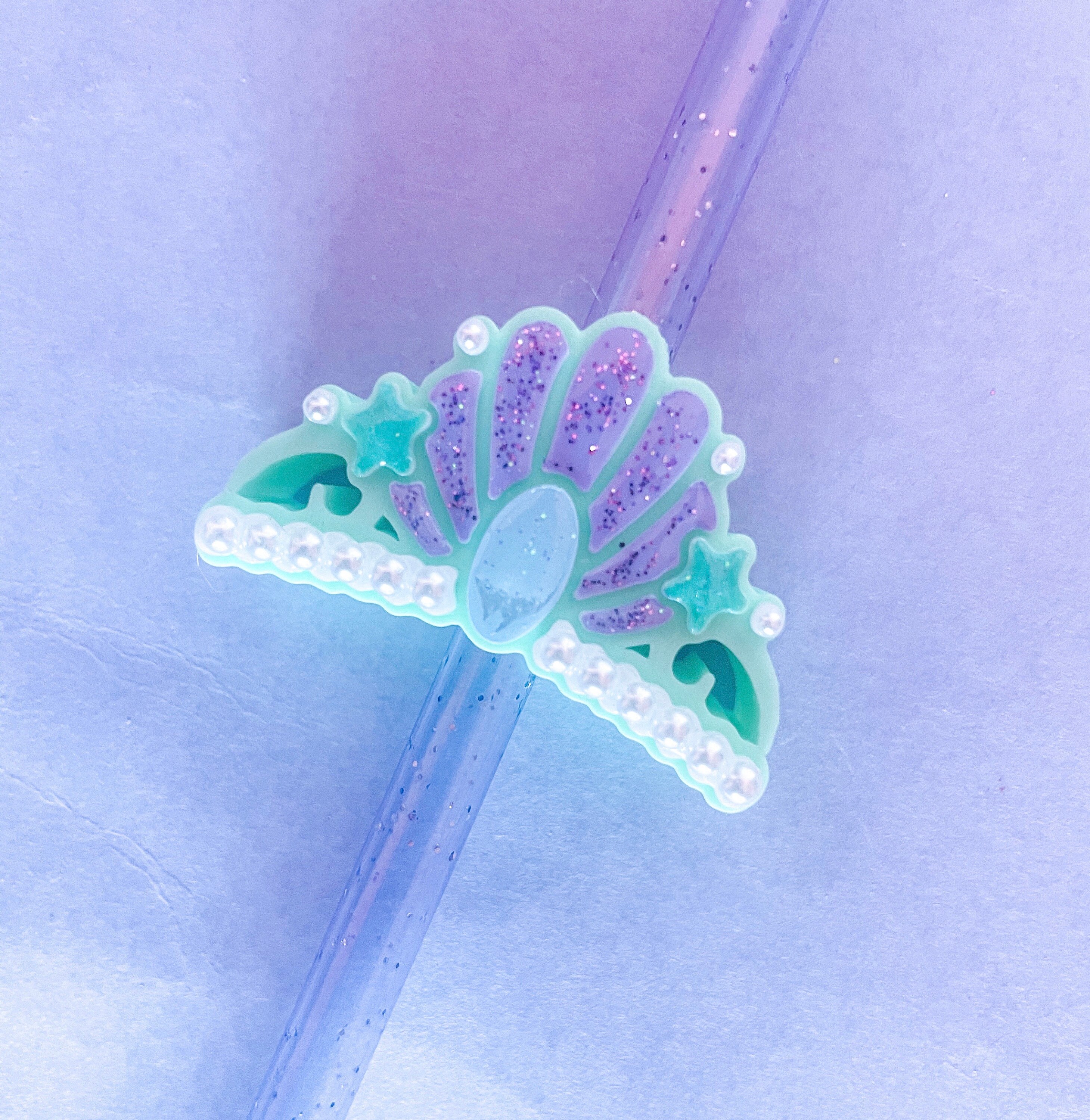 Mermaid Crown Straw Topper - Etsy