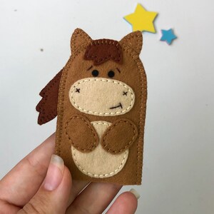 PDF Pattern, Felt Patter, Horse Finger Puppet Pattern, Pony Sewing ...