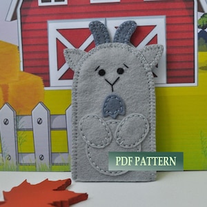 PDF Pattern, Felt Patter, Goat Finger Puppet Pattern, Goat Sewing ...