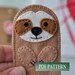 PDF Pattern, Felt Sloth Finger Puppet Pattern, Sloth Sewing Tutorial ...