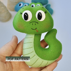 PDF Sewing Pattern: Felt Snake. DIY Snake Toy Plush. Easy Sewing ...