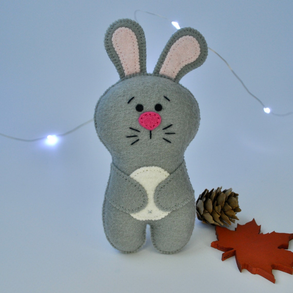 PDF Sewing Pattern: Tiny Felt Bunny. DIY Bunny Toy Plush. Easy Sewing ...