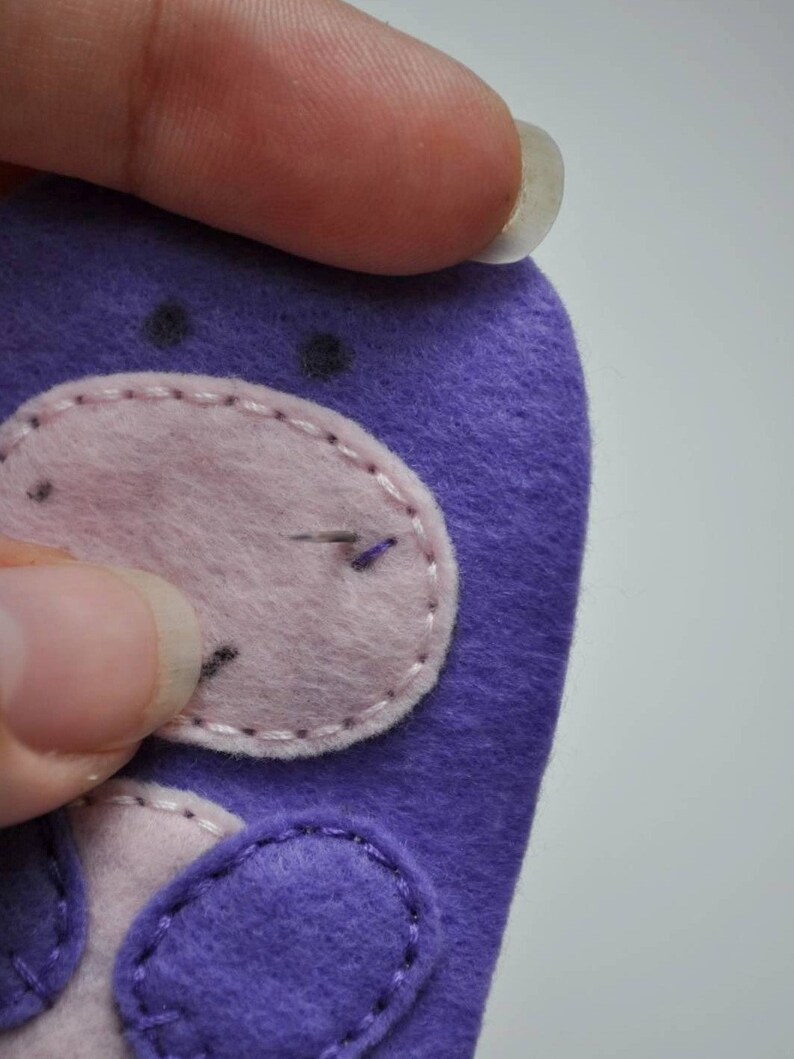 PDF Pattern, Felt Hippo Finger Puppet Pattern, Hippo Sewing Tutorial ...