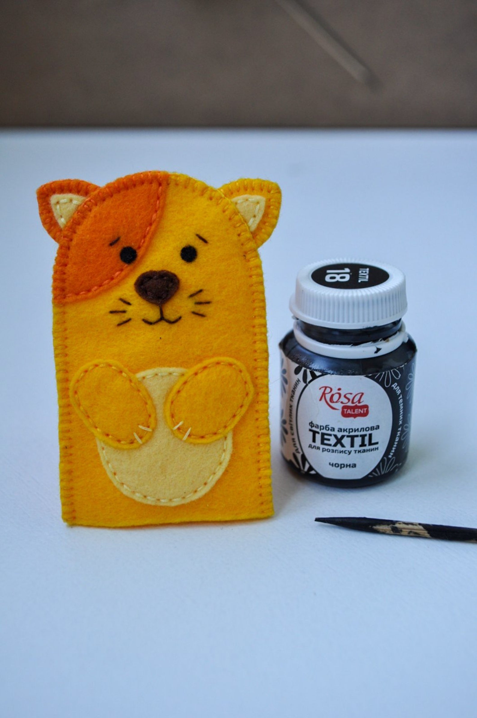 Cat Finger Puppet Pattern (PDF): Felt Sewing Tutorial, Easy DIY E ...