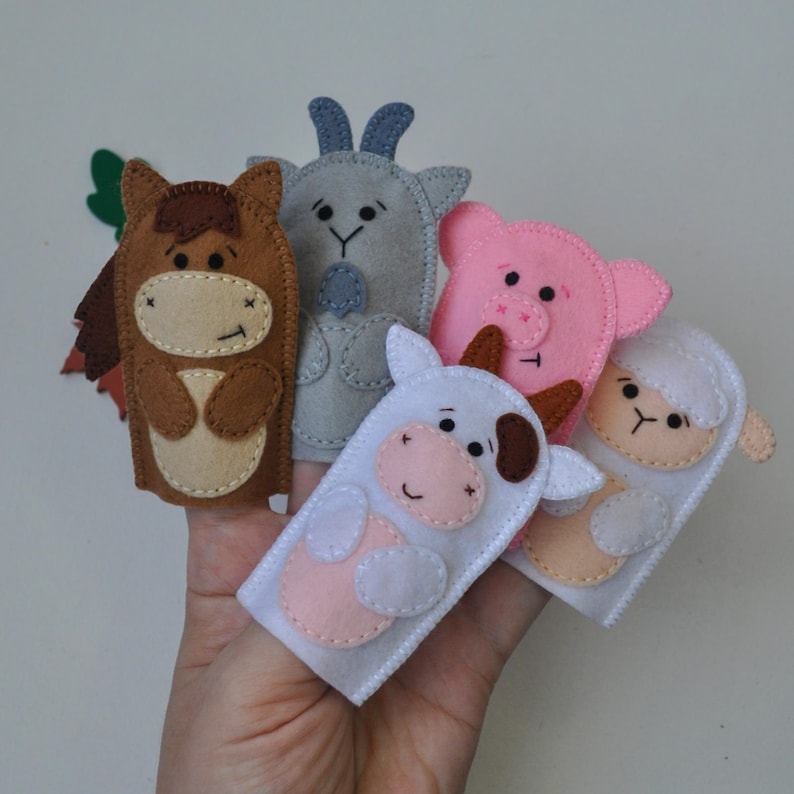 PDF Patterns: Finger Puppets Farm Animals. Easy Tutorials for Sewing ...