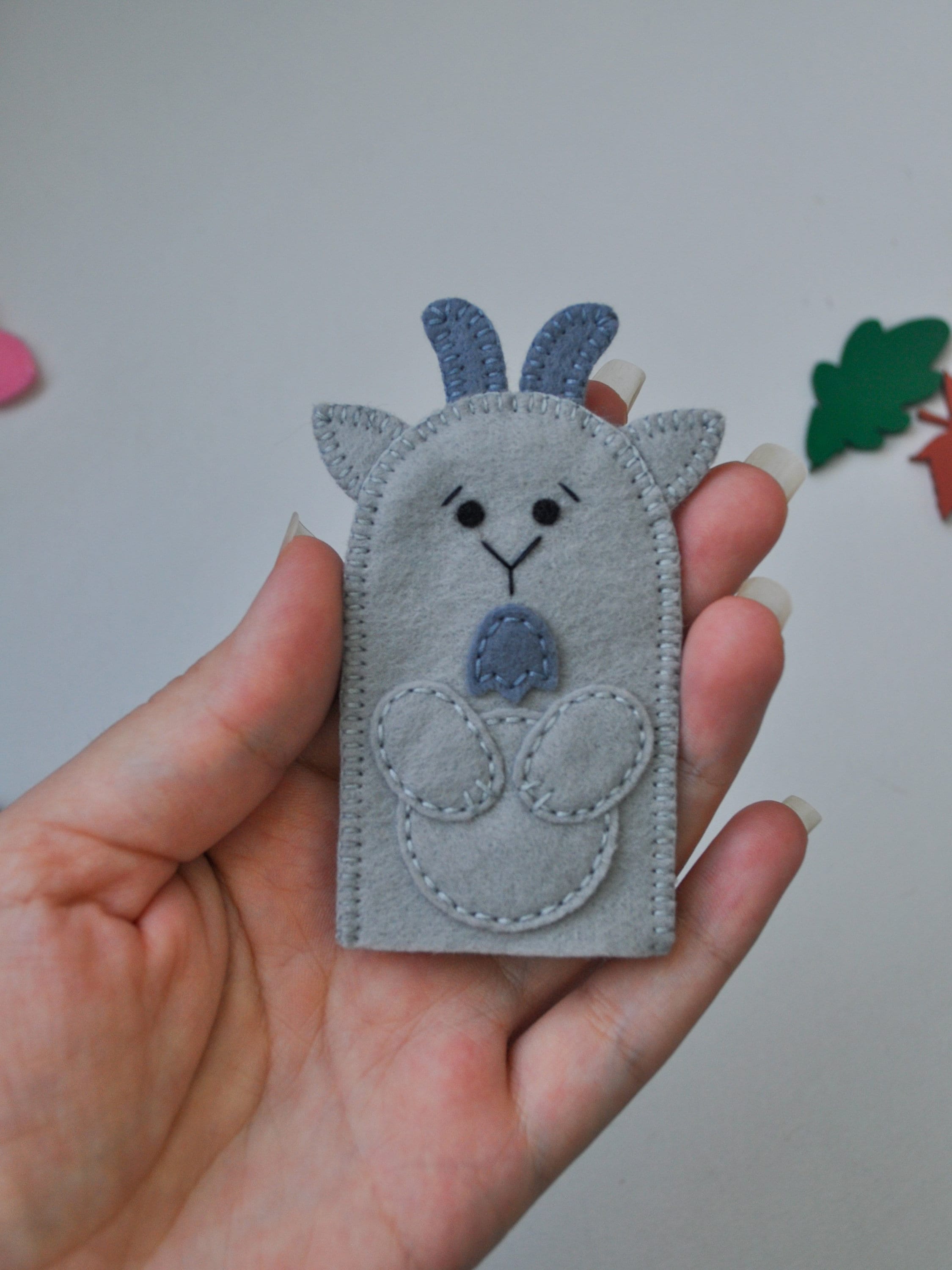 PDF Pattern, Felt Patter, Goat Finger Puppet Pattern, Goat Sewing ...