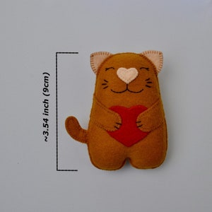PDF Sewing Pattern: Felt Cat With a Heart. DIY Cat Toy Plush. Easy ...