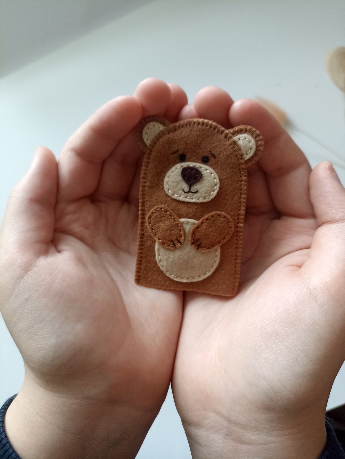 PDF Pattern, Felt Patter, Bear Finger Puppet Pattern, Teddy Bear Sewing ...