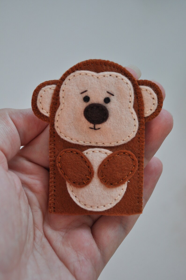 Finger Puppets Sewing Pattern PDF Epattern for Monkey. - Etsy