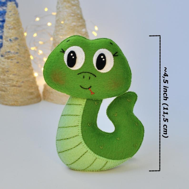 PDF Sewing Pattern: Felt Snake. DIY Snake Toy Plush. Easy Sewing ...