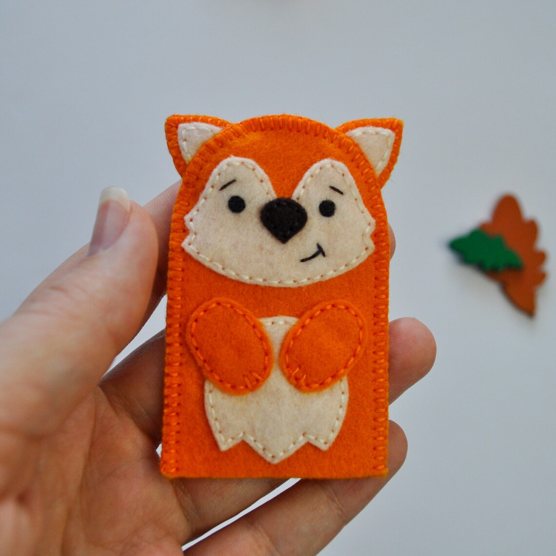 PDF Pattern Felt Fox Finger Puppet, DIY Sewing Tutorial, Felt Toy for ...