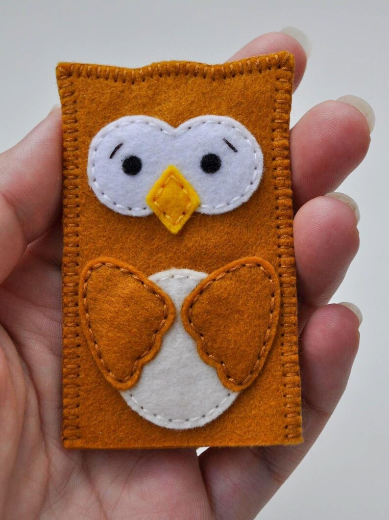 DIY Felt Owl Finger Puppet Pattern – Easy PDF Sewing Tutorial for ...