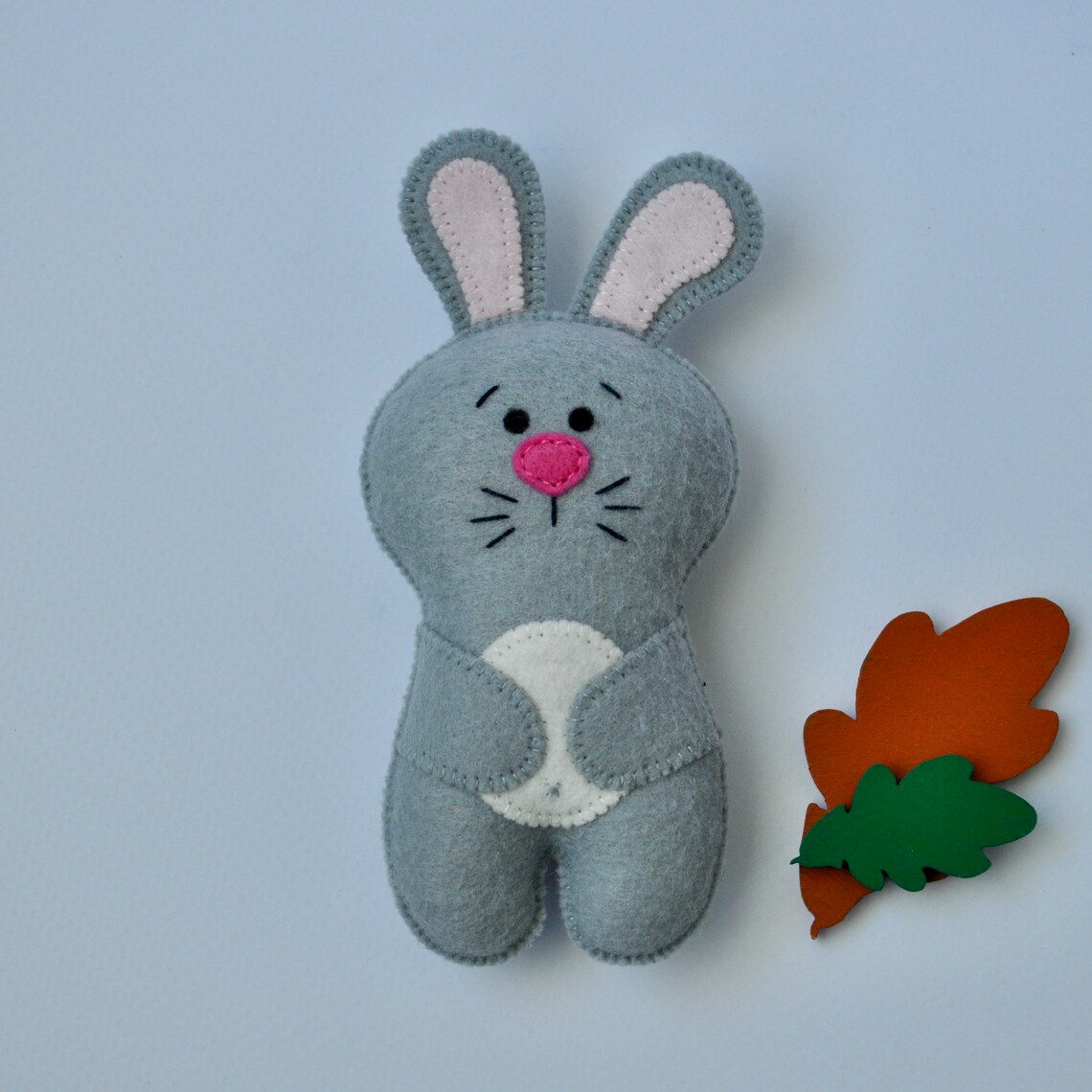 PDF Sewing Pattern: Tiny Felt Bunny. DIY Bunny Toy Plush. Easy Sewing ...