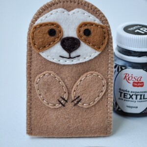 PDF Pattern – Felt Sloth Finger Puppet Pattern, Easy Sewing Tutorial ...