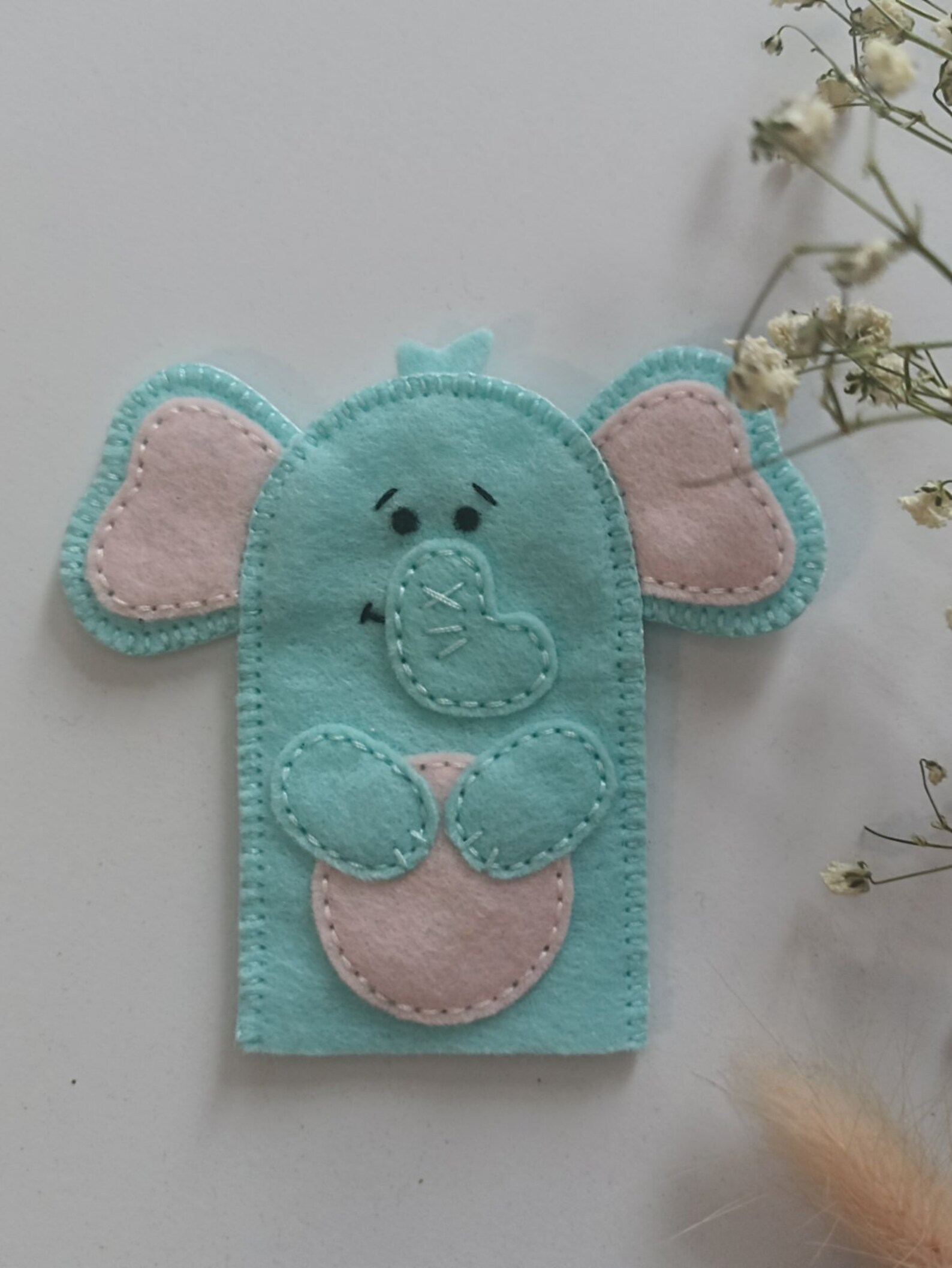 PDF Pattern, Felt Patter, Elephant Finger Puppet Pattern, Elephant ...