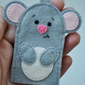 PDF Pattern, Felt Patter, Mouse Finger Puppet Pattern, Mouse Sewing ...