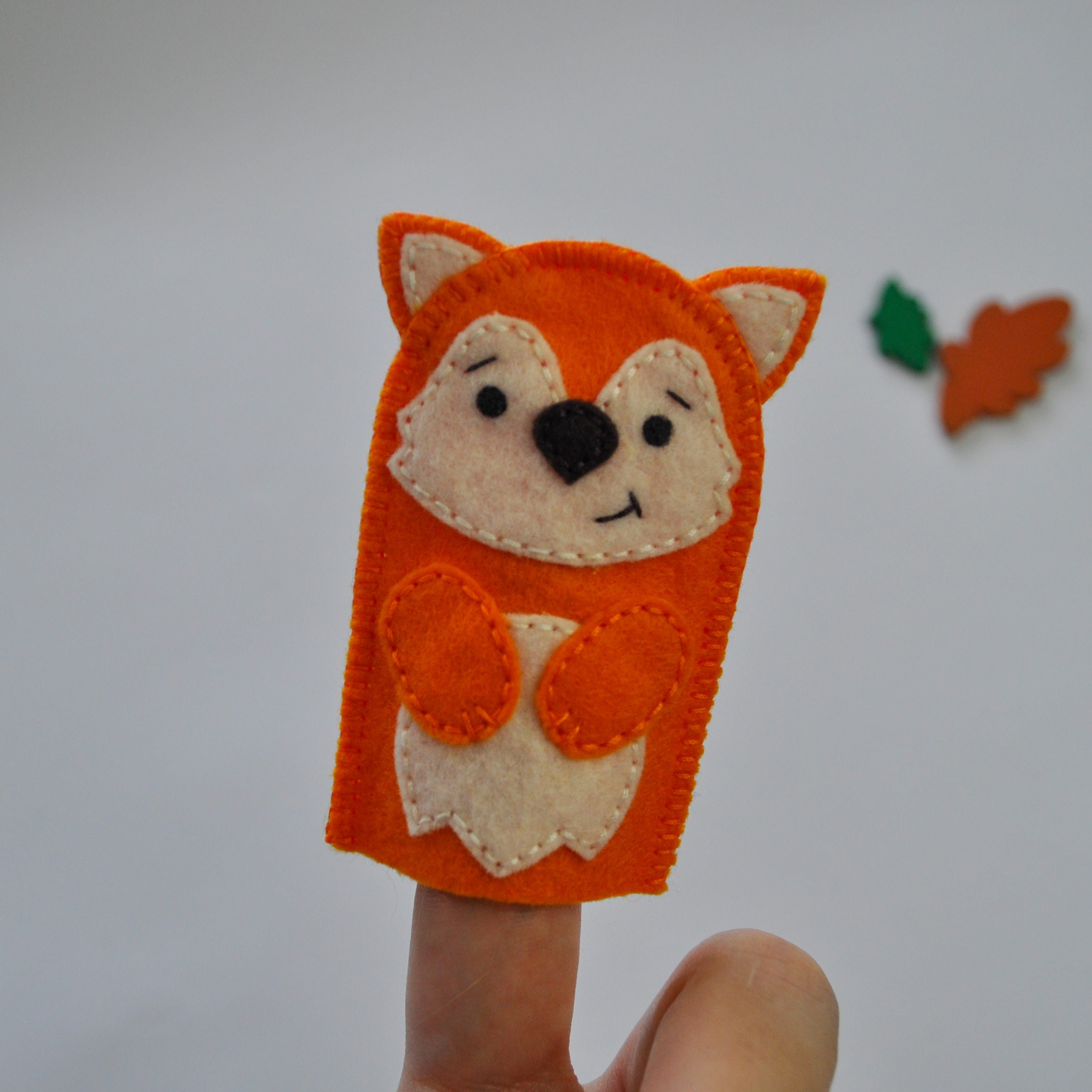 PDF Pattern Felt Fox Finger Puppet, DIY Sewing Tutorial, Felt Toy for ...