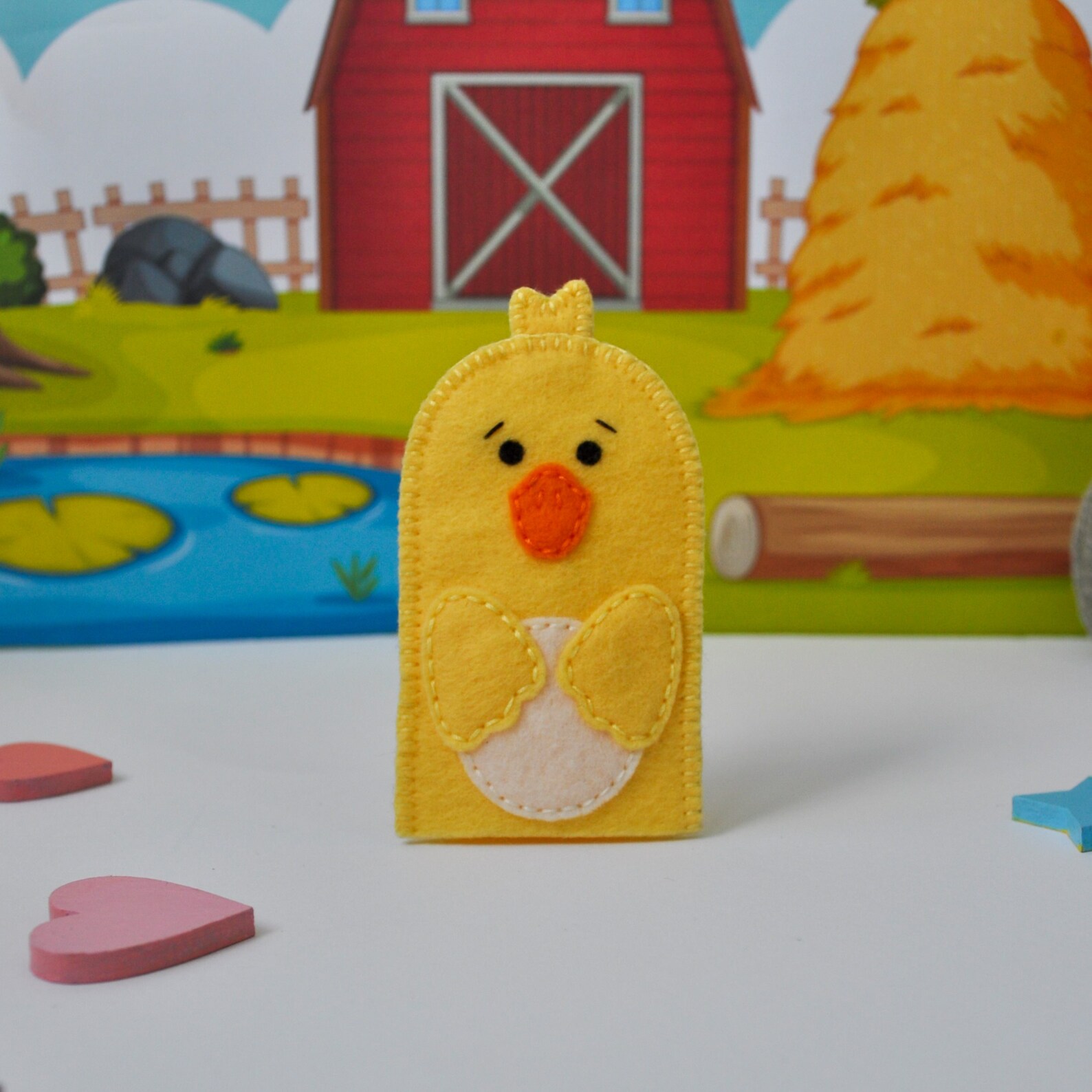 PDF Pattern: Felt Finger Puppet Pattern Duck. Easy Sewing E-pattern and ...