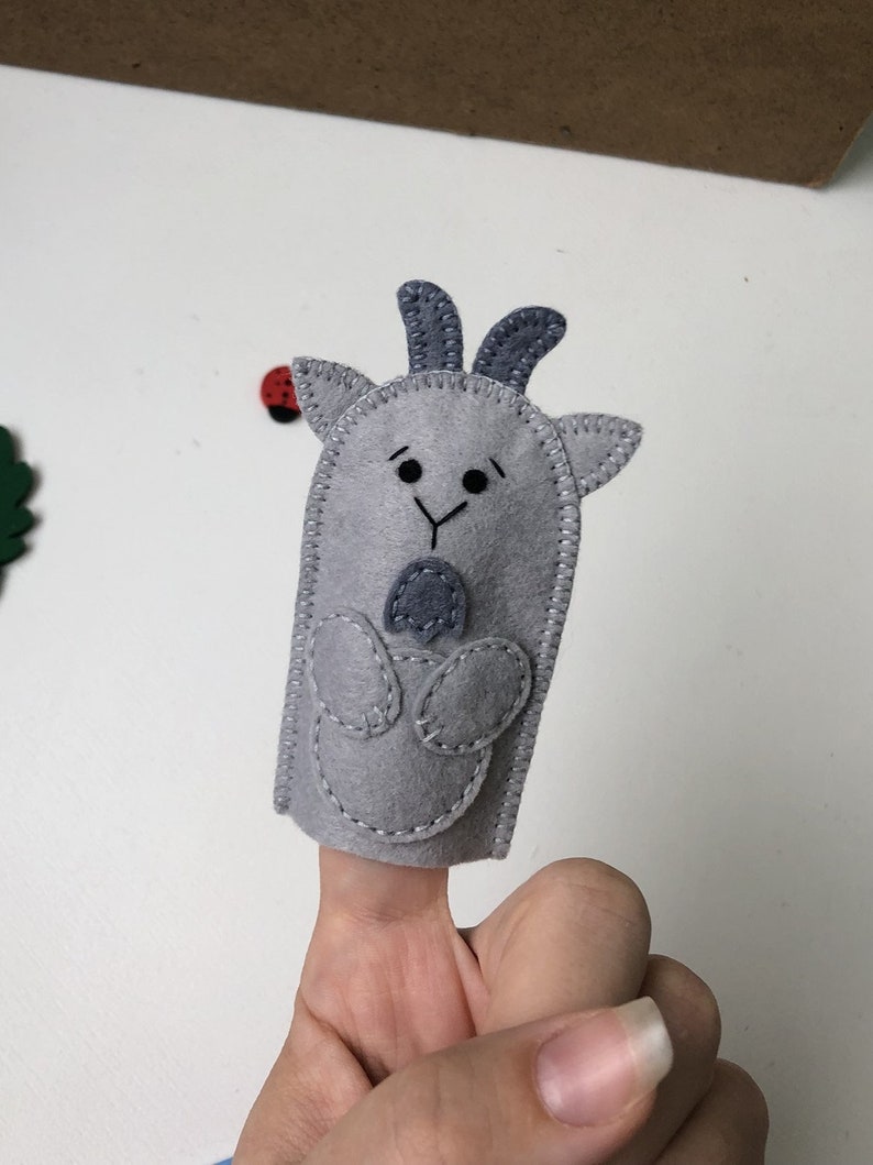 PDF Pattern, Felt Patter, Goat Finger Puppet Pattern, Goat Sewing ...