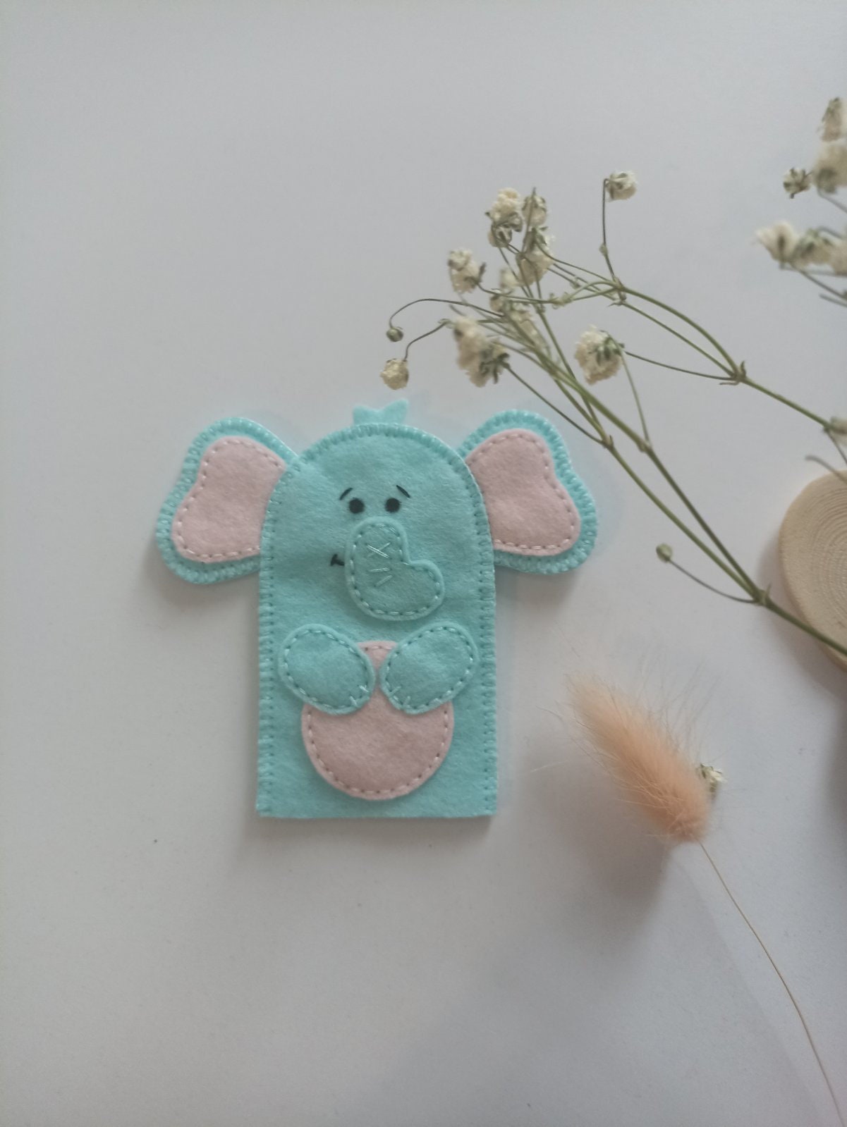 PDF Pattern, Felt Patter, Elephant Finger Puppet Pattern, Elephant ...