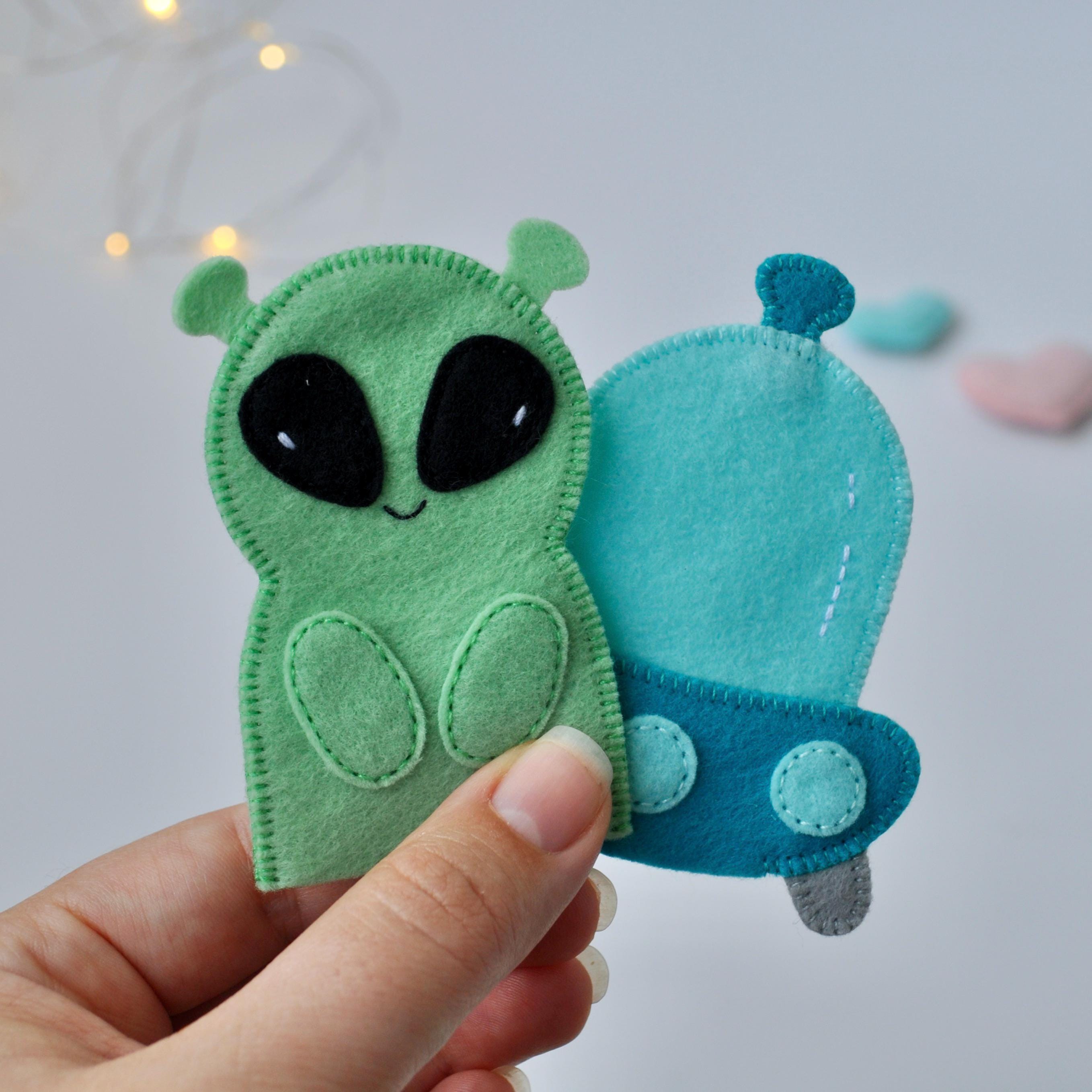 PDF Patterns: Space Finger Puppet Set. Easy Sew Felt Astronaut, Rocket ...