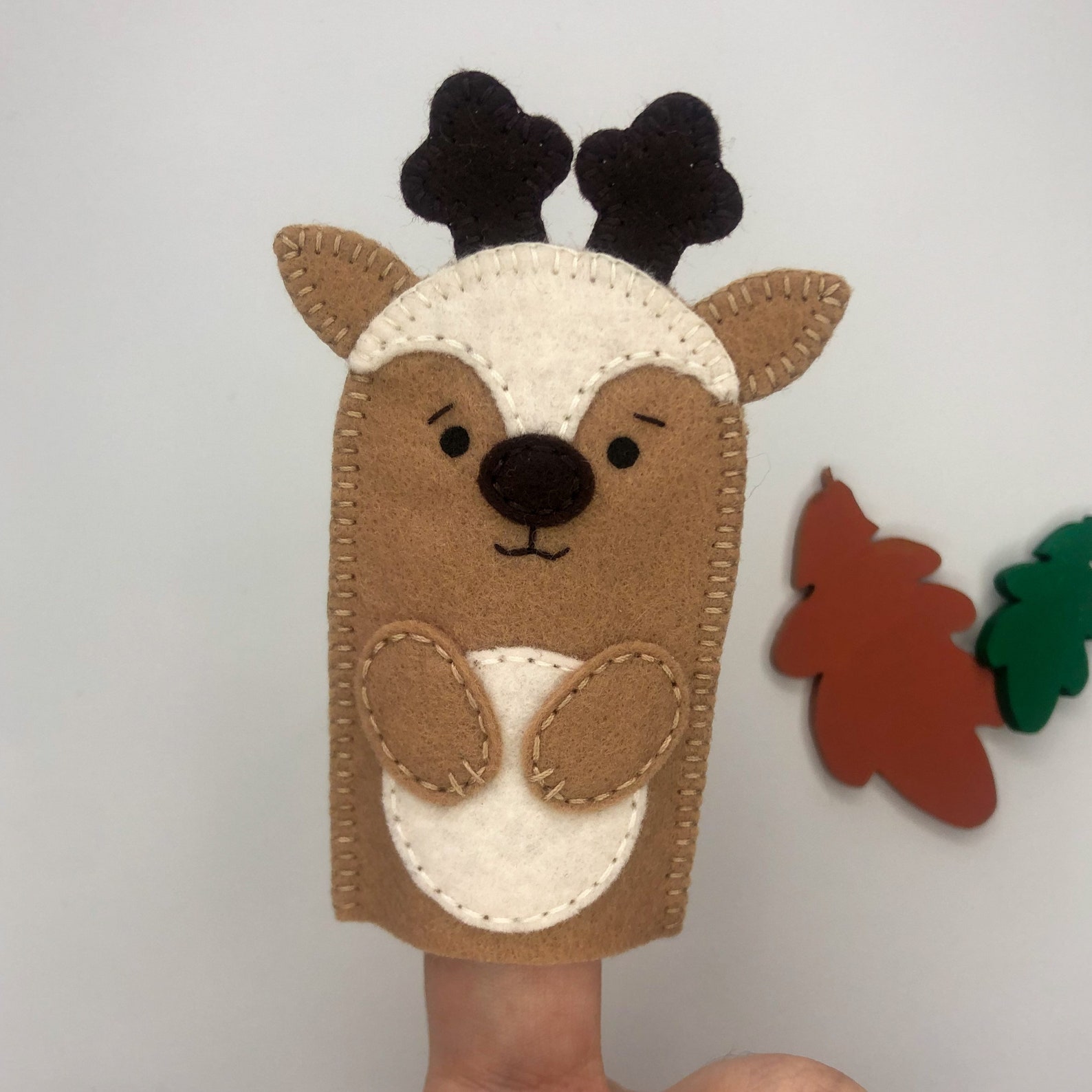 PDF Pattern: Felt Finger Puppet Pattern Deer. Easy Sewing - Etsy