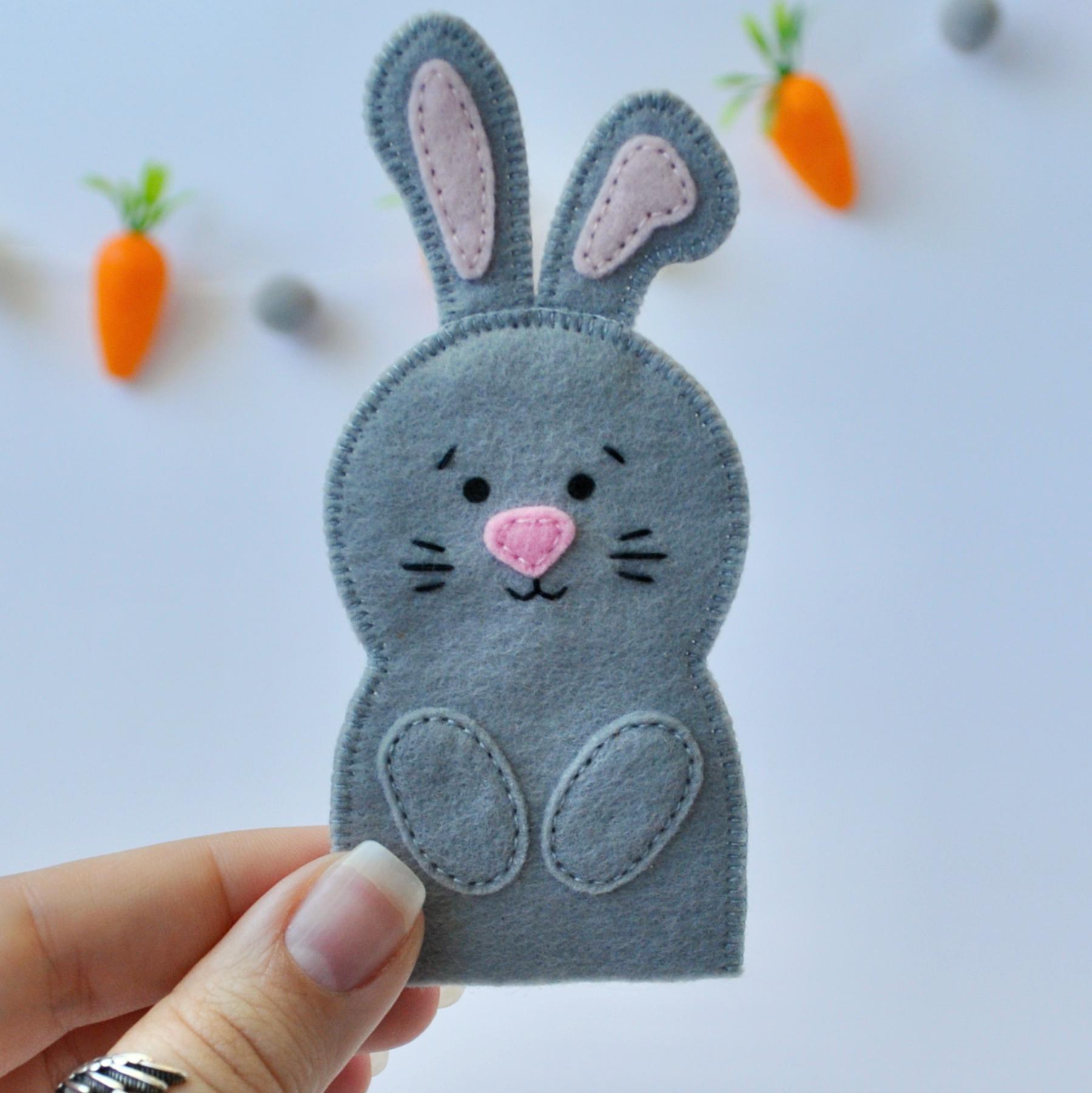 PDF Patterns: Easter Finger Puppet Set. Easy Sew Felt Bunny, Chick ...
