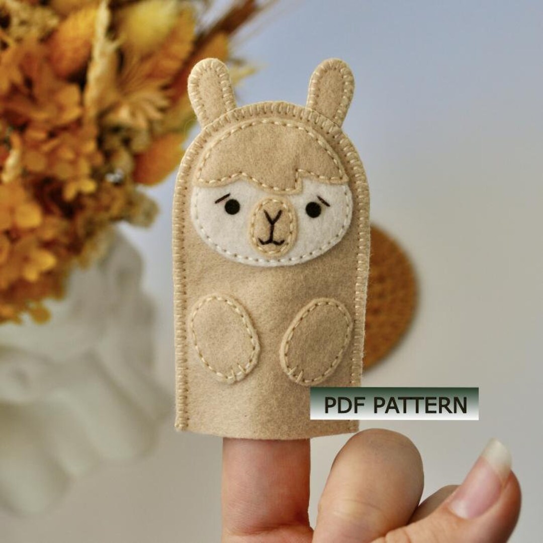 PDF Felt Llama Finger Puppet Pattern, DIY Sewing Tutorial, E-pattern - Etsy