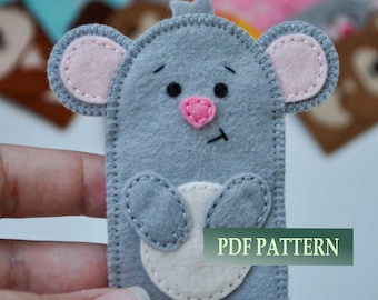 PDF SVG : Cute Animal 5 Finger Puppets Hand Sewing Pattern - Etsy