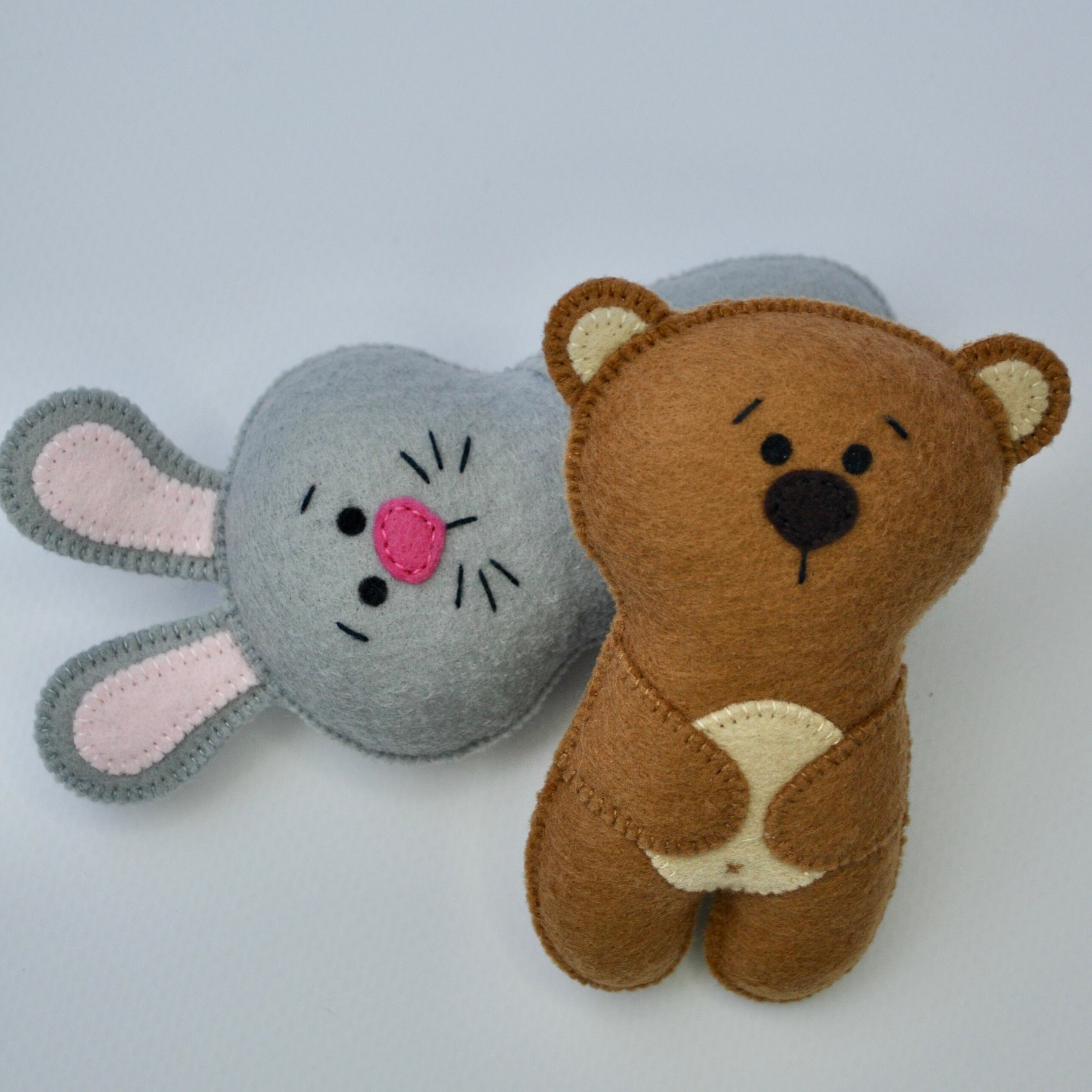 PDF Sewing Patterns: Tiny Felt Forest Animals. DIY Teddy Bear and Bunny ...