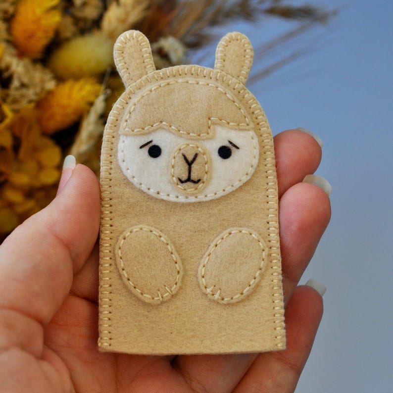 PDF Felt Llama Finger Puppet Pattern, DIY Sewing Tutorial, E-pattern - Etsy