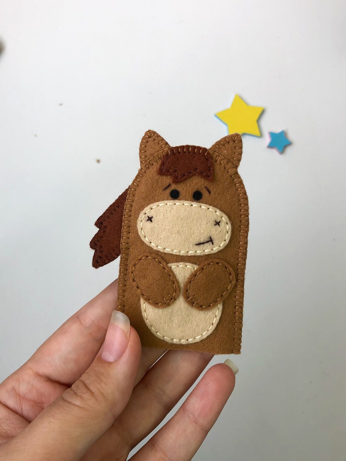 PDF Pattern, Felt Patter, Horse Finger Puppet Pattern, Pony Sewing ...