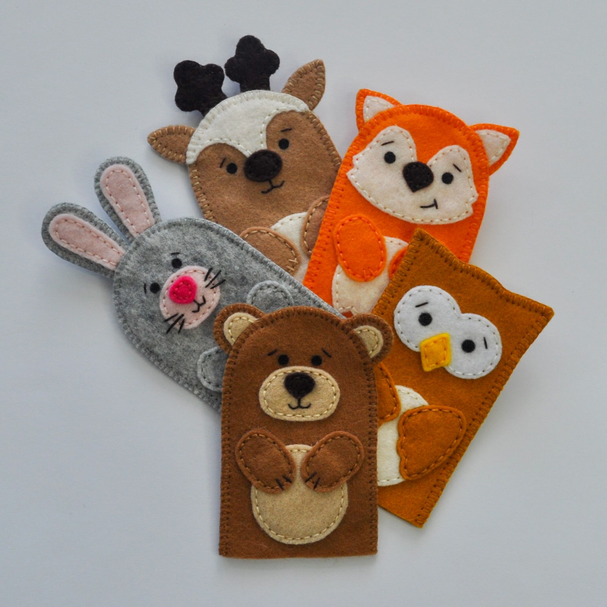 PDF Patterns: Finger Puppets Woodland Animals. Easy Tutorials for ...