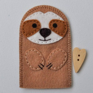 PDF Pattern – Felt Sloth Finger Puppet Pattern, Easy Sewing Tutorial ...