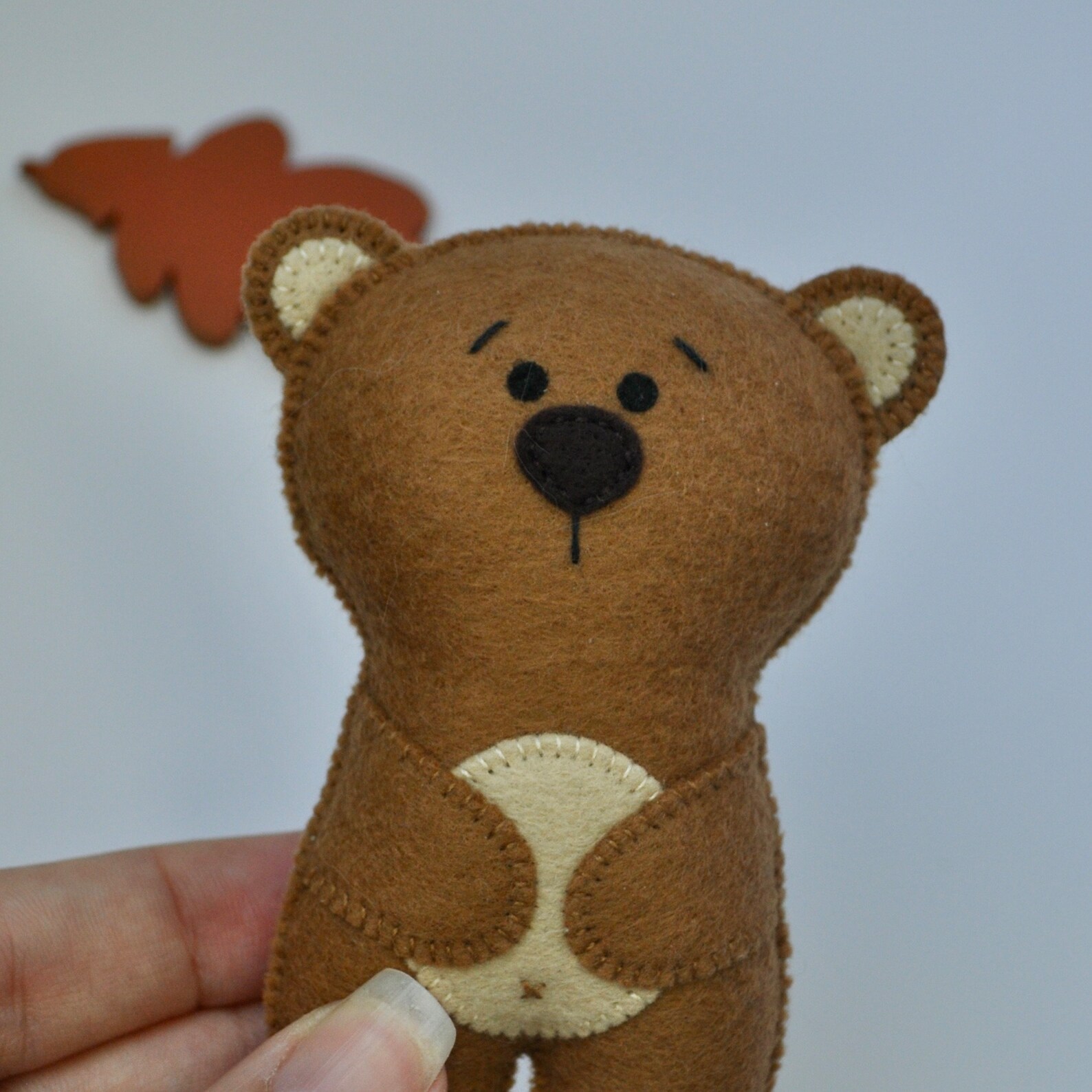PDF Sewing Pattern: Tiny Felt Teddy Bear. DIY Teddy Bear Toy Plush ...