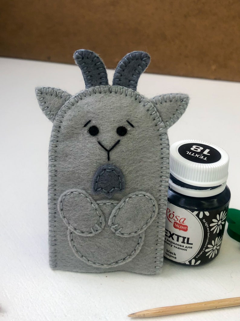 PDF Pattern, Felt Patter, Goat Finger Puppet Pattern, Goat Sewing ...