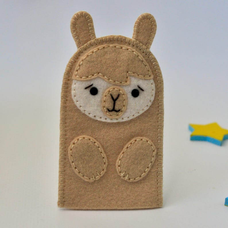 PDF Felt Llama Finger Puppet Pattern, DIY Sewing Tutorial, E-pattern ...