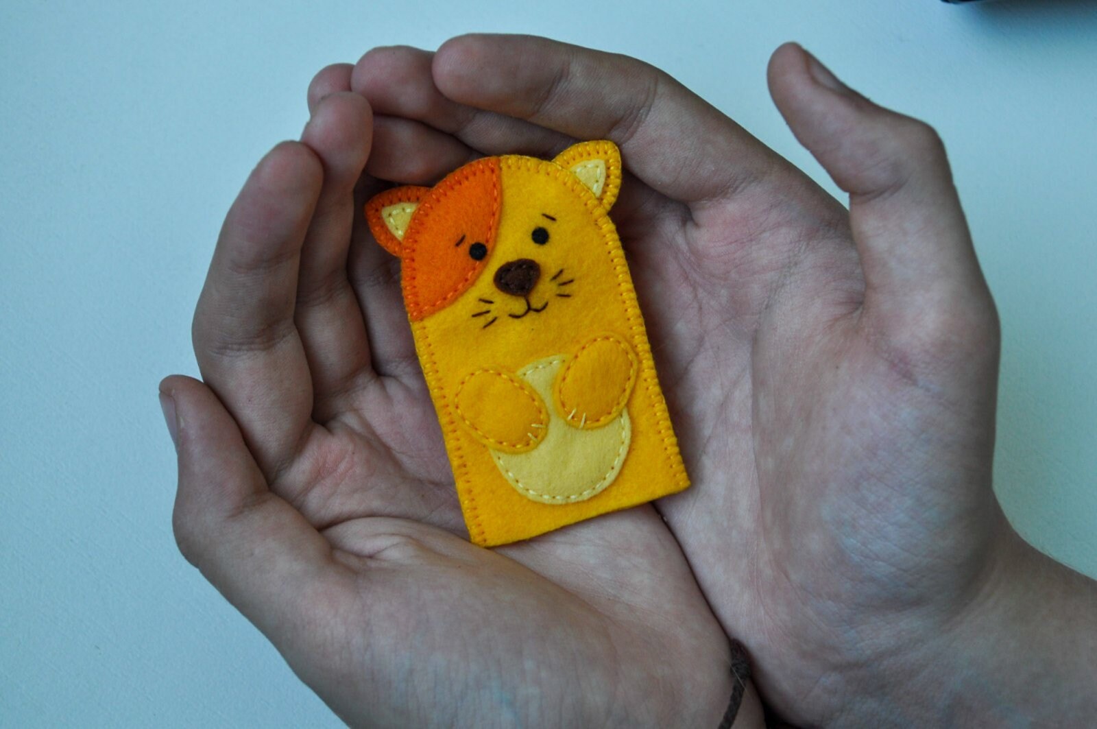 Cat Finger Puppet Pattern (PDF): Felt Sewing Tutorial, Easy DIY E ...