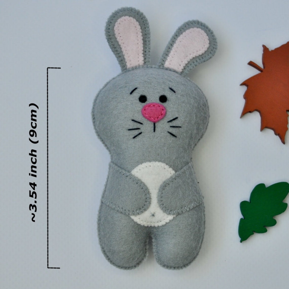 PDF Sewing Pattern: Tiny Felt Bunny. DIY Bunny Toy Plush. Easy Sewing ...