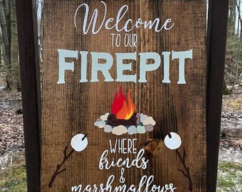 Fire pit sign | Etsy