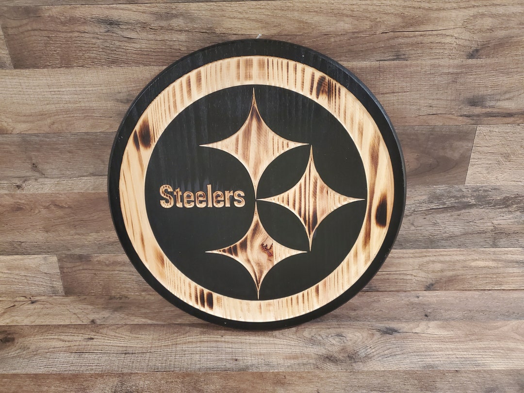 Pittsburgh Steelers Wooden Sign, Sports Decor, Subdued Signs, NFL Signs ...
