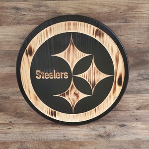 Pittsburgh Steelers Wooden Sign, Sports Decor, Subdued Signs, NFL Signs ...