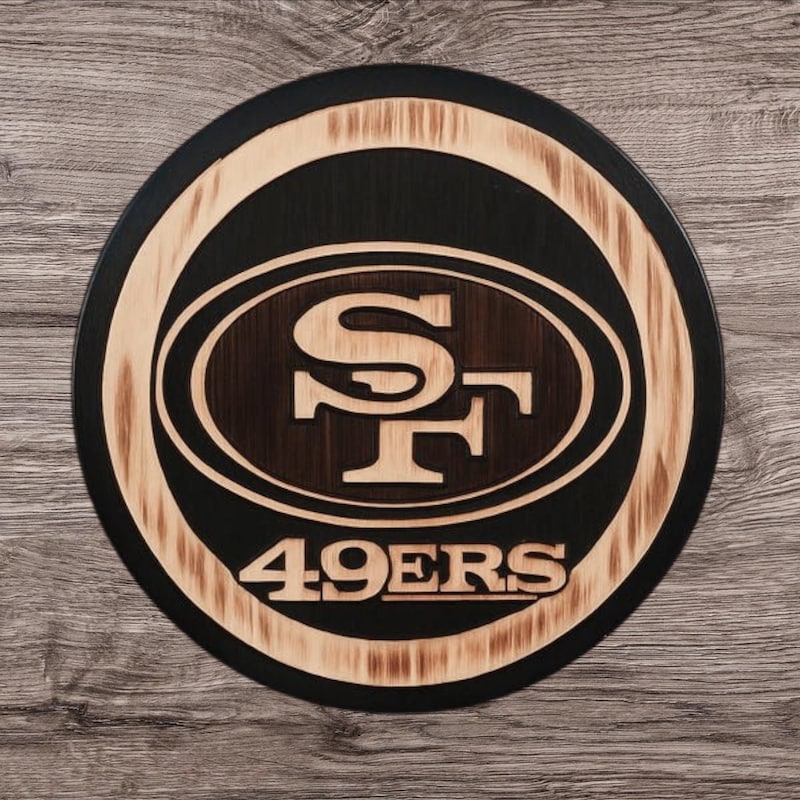 Football Sign Wood Circle - Etsy