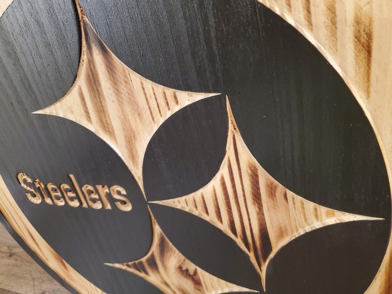 Pittsburgh Steelers Wooden Sign, Sports Decor, Subdued Signs, NFL Signs ...