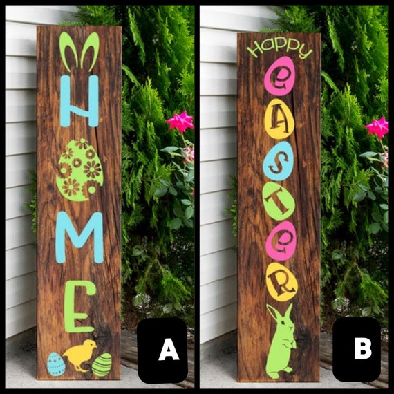 Easter Porch Sign Spring Porch Sign Easter Decor Spring | Etsy