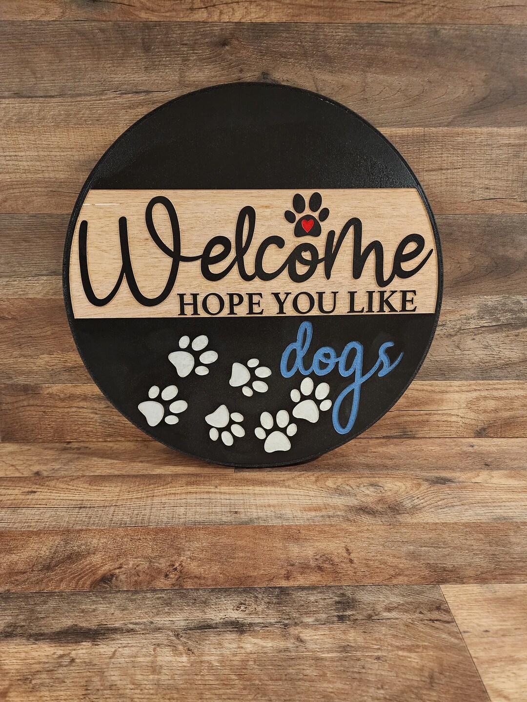 Door Hanger, Welcome Dogs Door Hanger, Welcome Sign, Hello Door Hanger ...