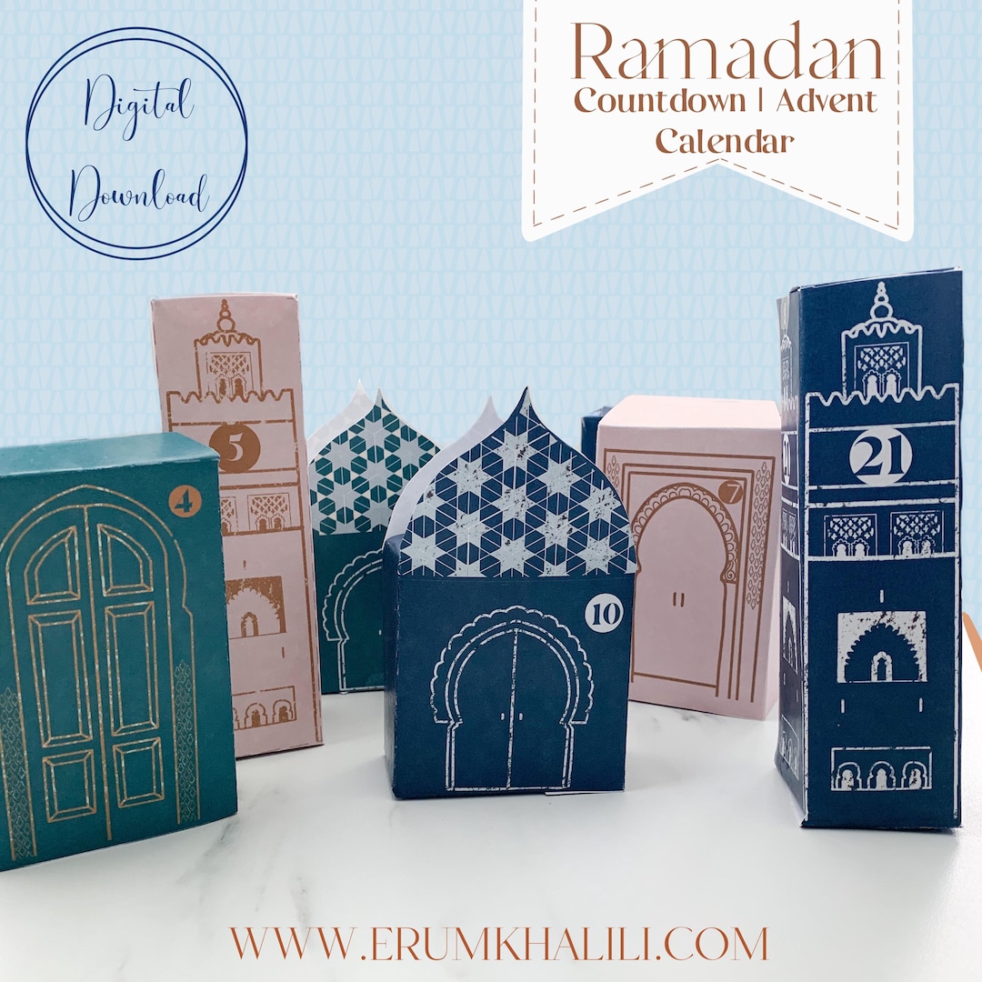 Printable Ramadan Village, Printable Advent Calendar Ramadan, Countdown to Eid Printable ...