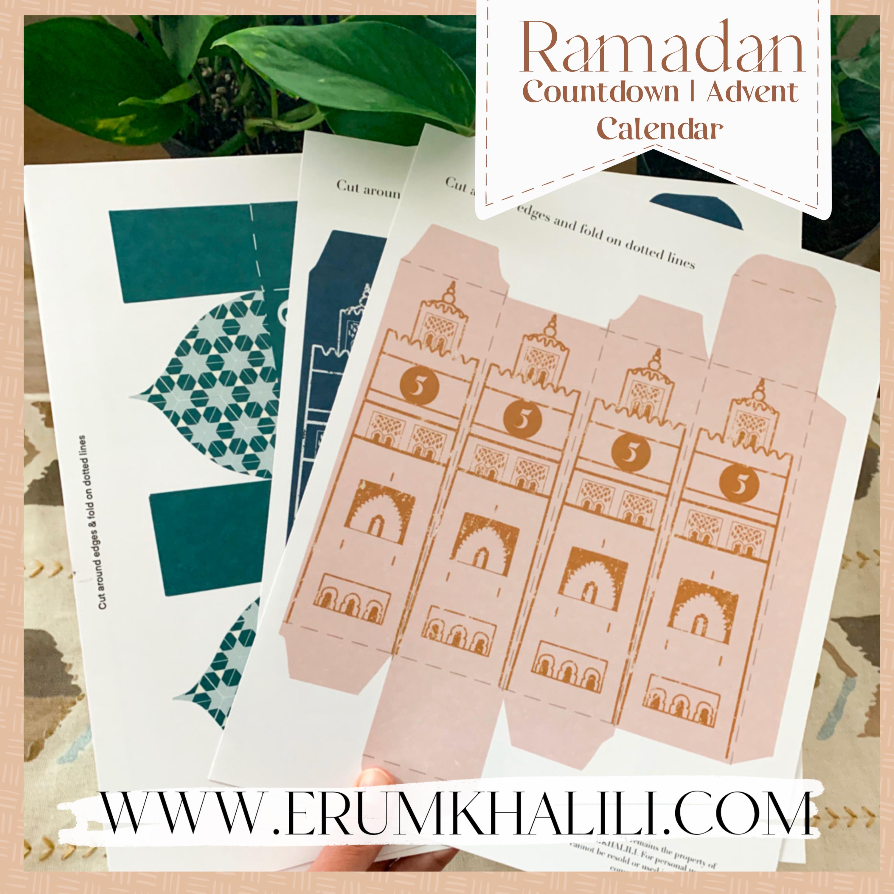 Printable Ramadan Village, Printable Advent Calendar Ramadan, Countdown ...